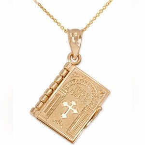 Jewelry | Holy Bible Scripture Testament Gospel Christian Catholic Gold ...